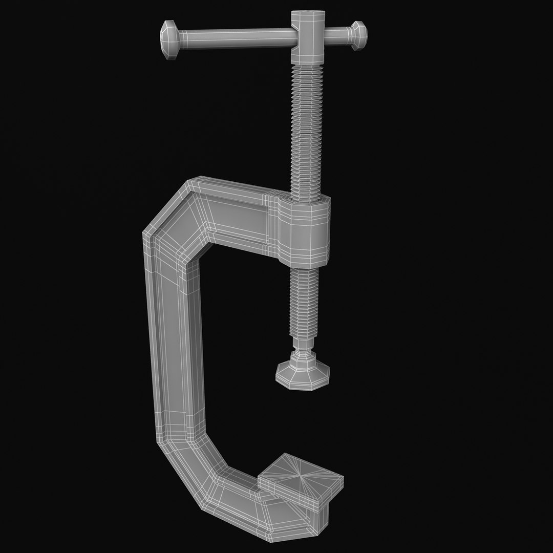3d c clamp model