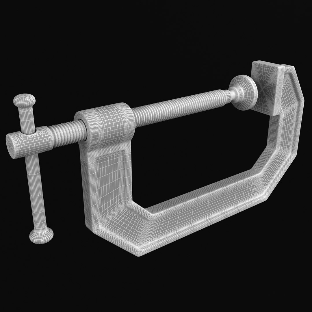 3d c clamp model