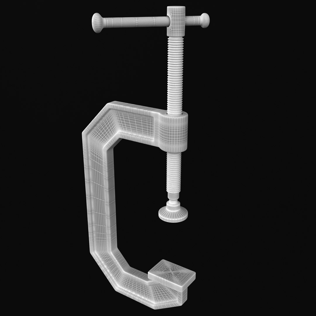 3d c clamp model