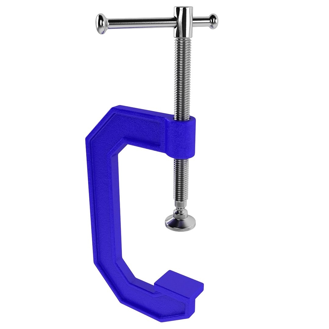 3d c clamp model