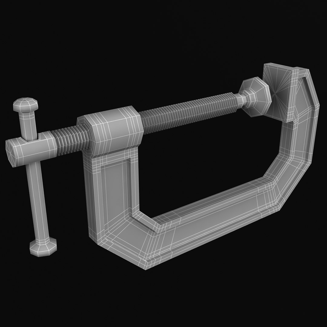 3d c clamp model