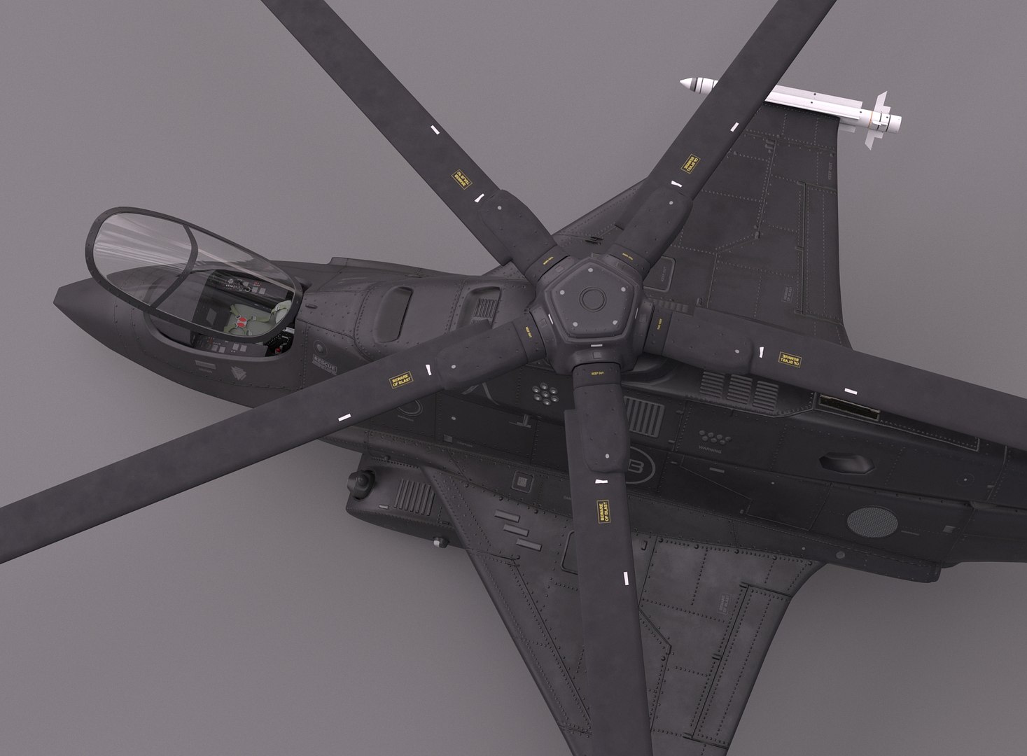 Futuristic helicopter model - TurboSquid 1415020