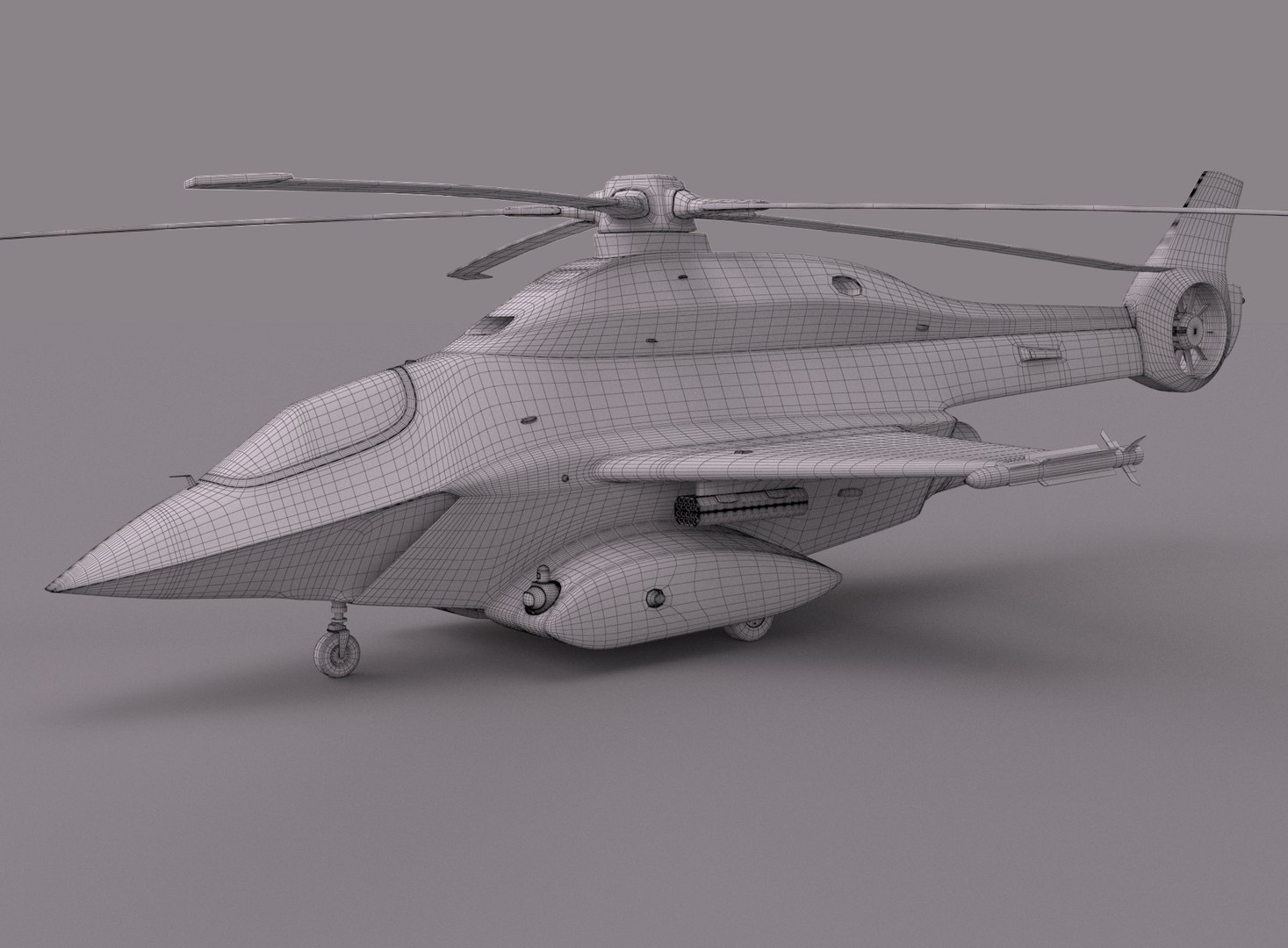 Futuristic helicopter model - TurboSquid 1415020