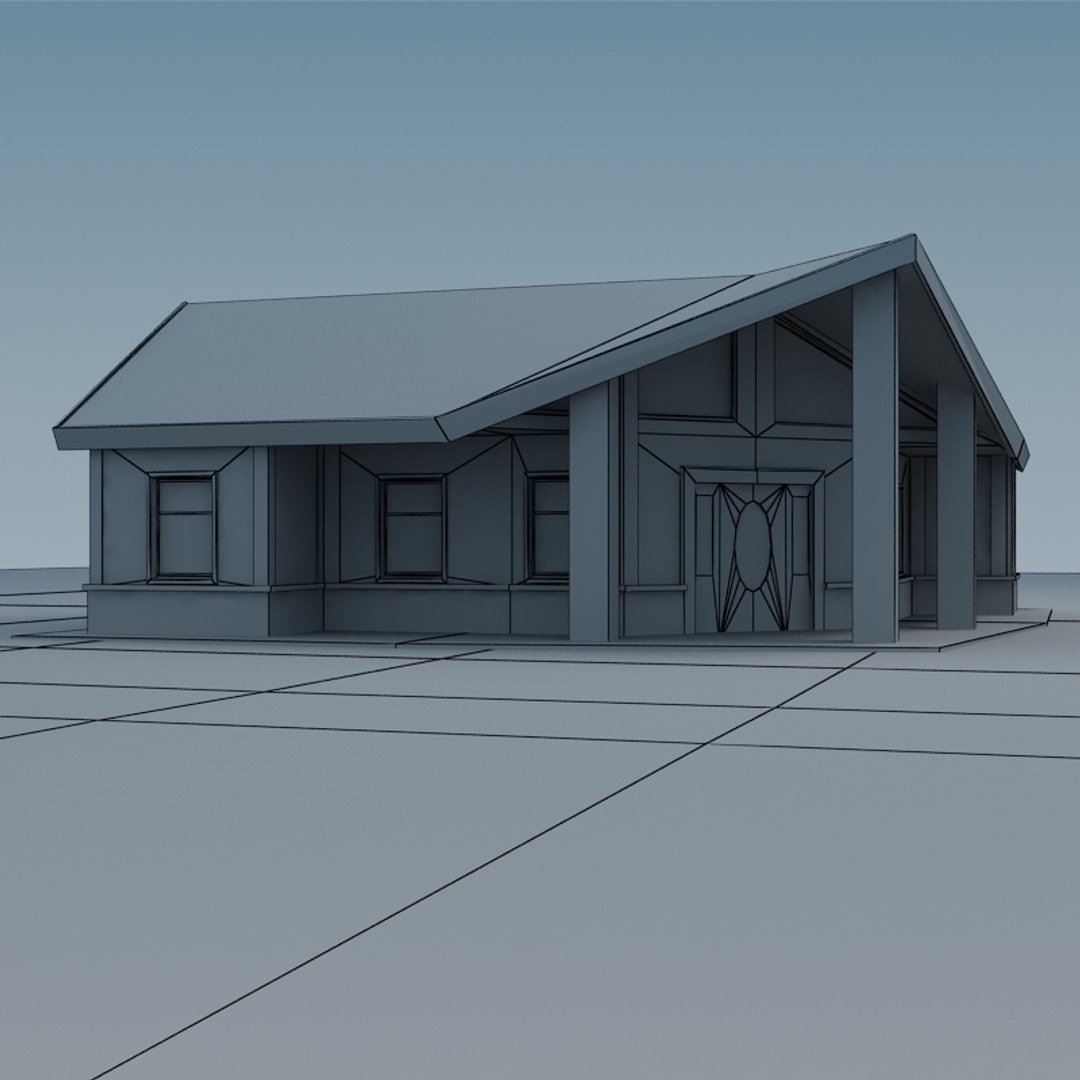 3d small town house building model