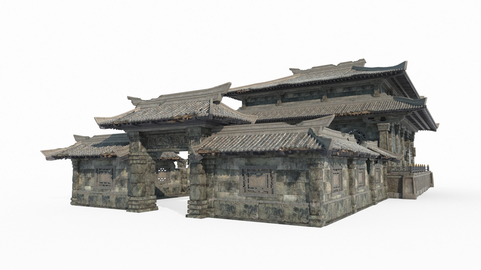 Asian Ancient Architecture Imperial Tombs Relics 3D Model - TurboSquid ...