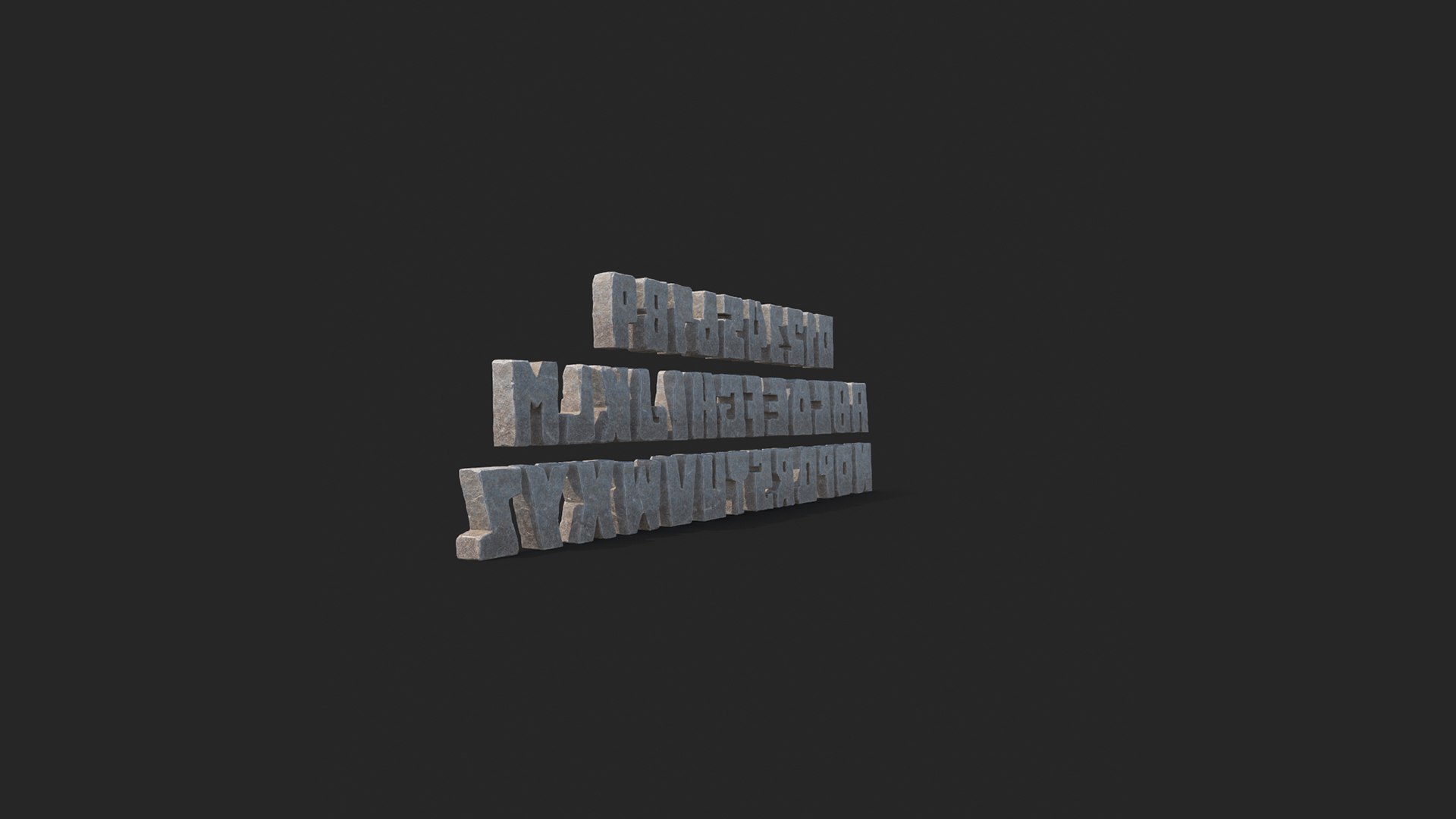 3D Stone Letter - TurboSquid 2119773