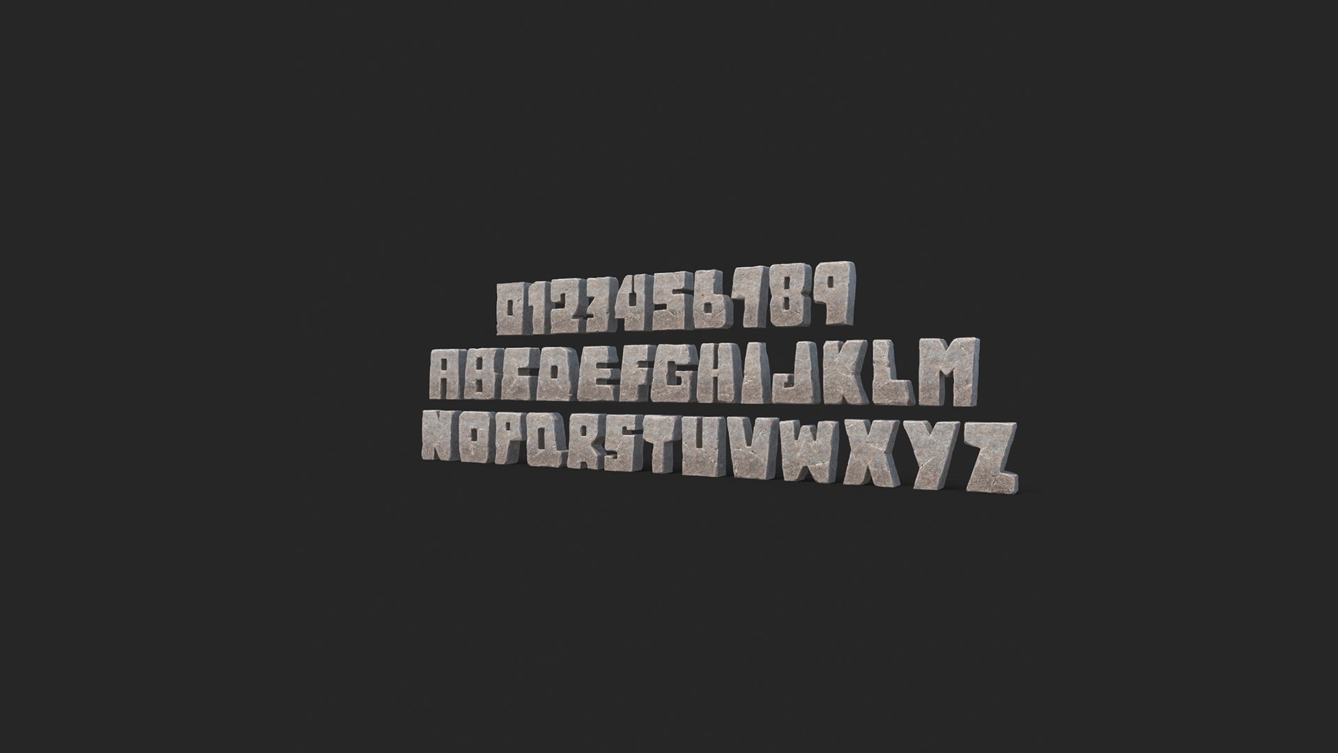 3D Stone Letter - TurboSquid 2119773