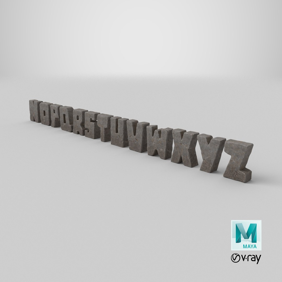3D Stone Letter - TurboSquid 2119773
