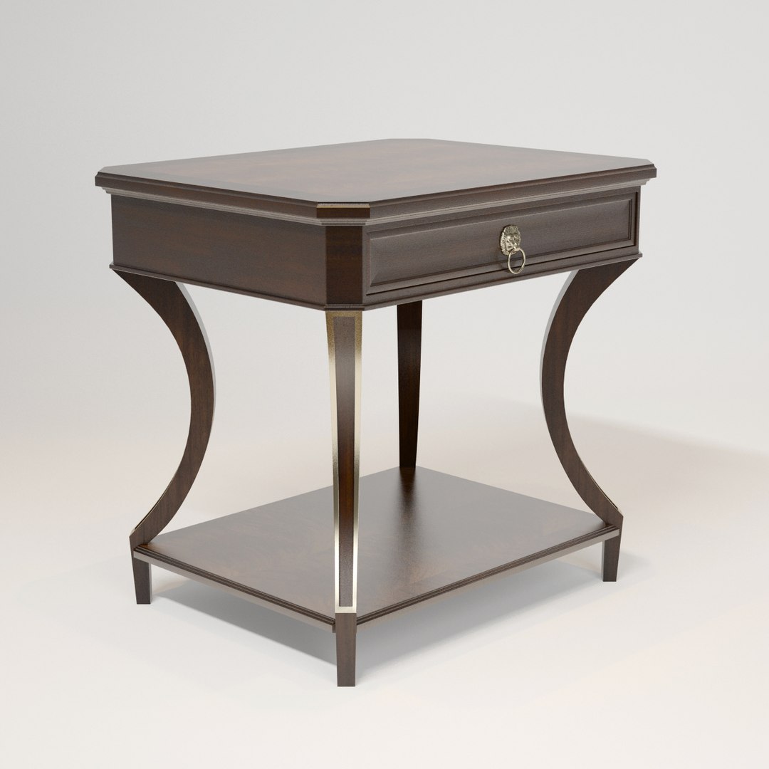 3d Baker Lamp Table Model