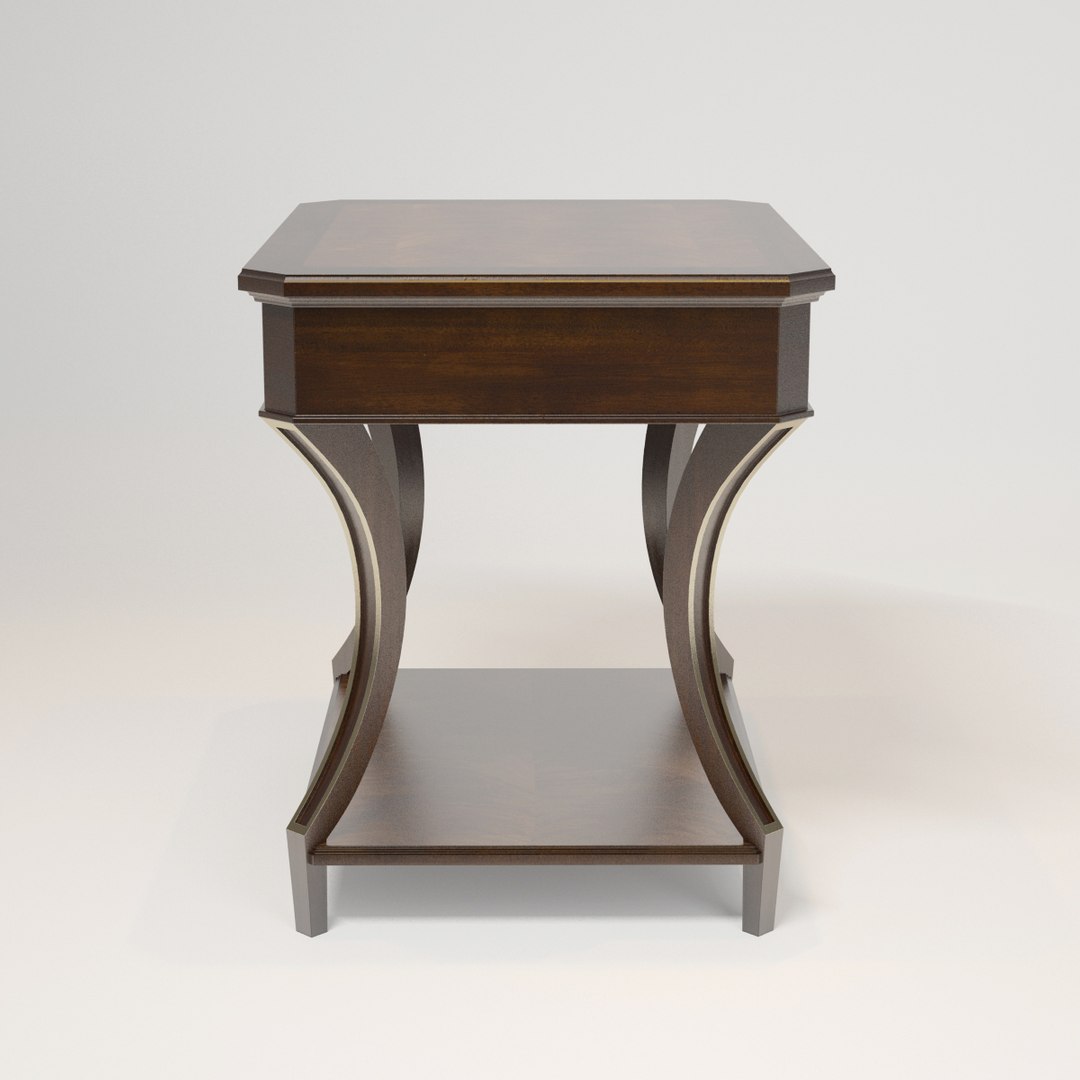 3d Baker Lamp Table Model