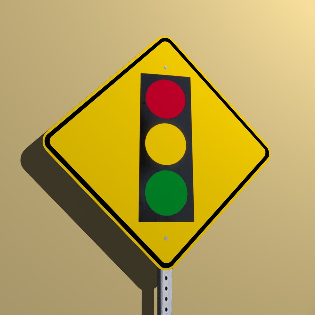 3d traffic signal ahead