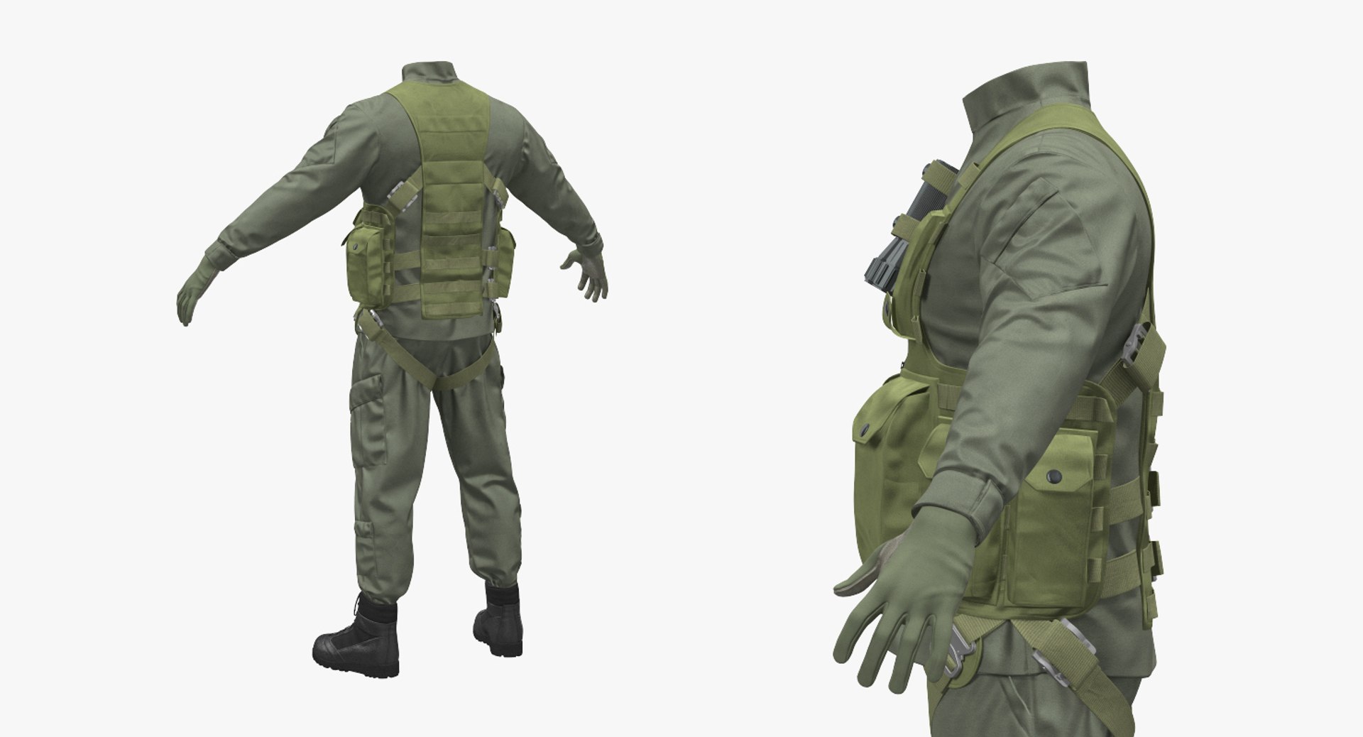 3d Model Helicopter Pilot Uniform 2