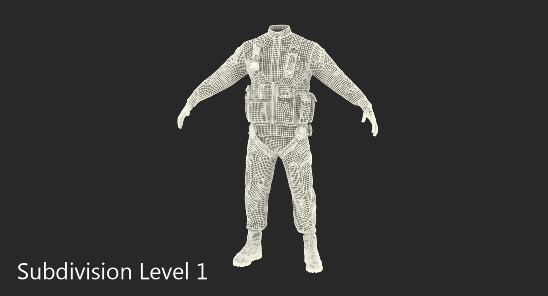 3d Model Helicopter Pilot Uniform 2