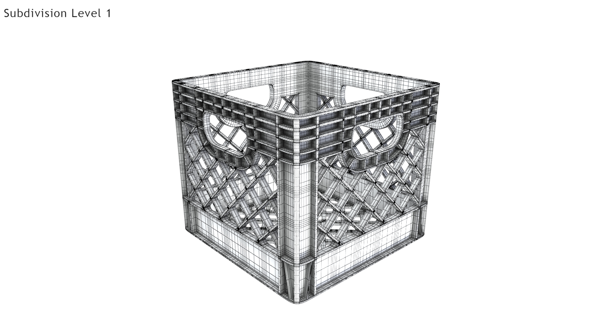 Red milk crate 3D - TurboSquid 1667667