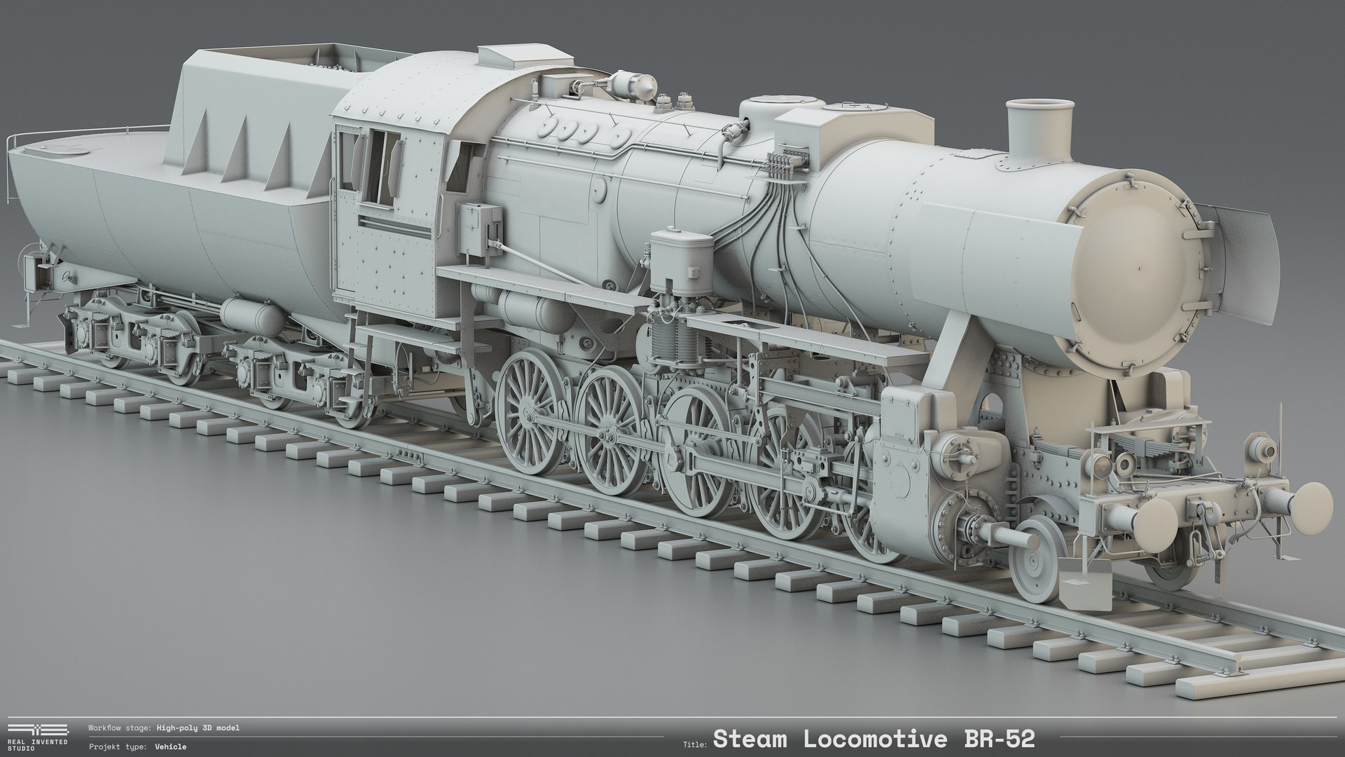 3D Steam Locomotive BR-52 - TurboSquid 2277981