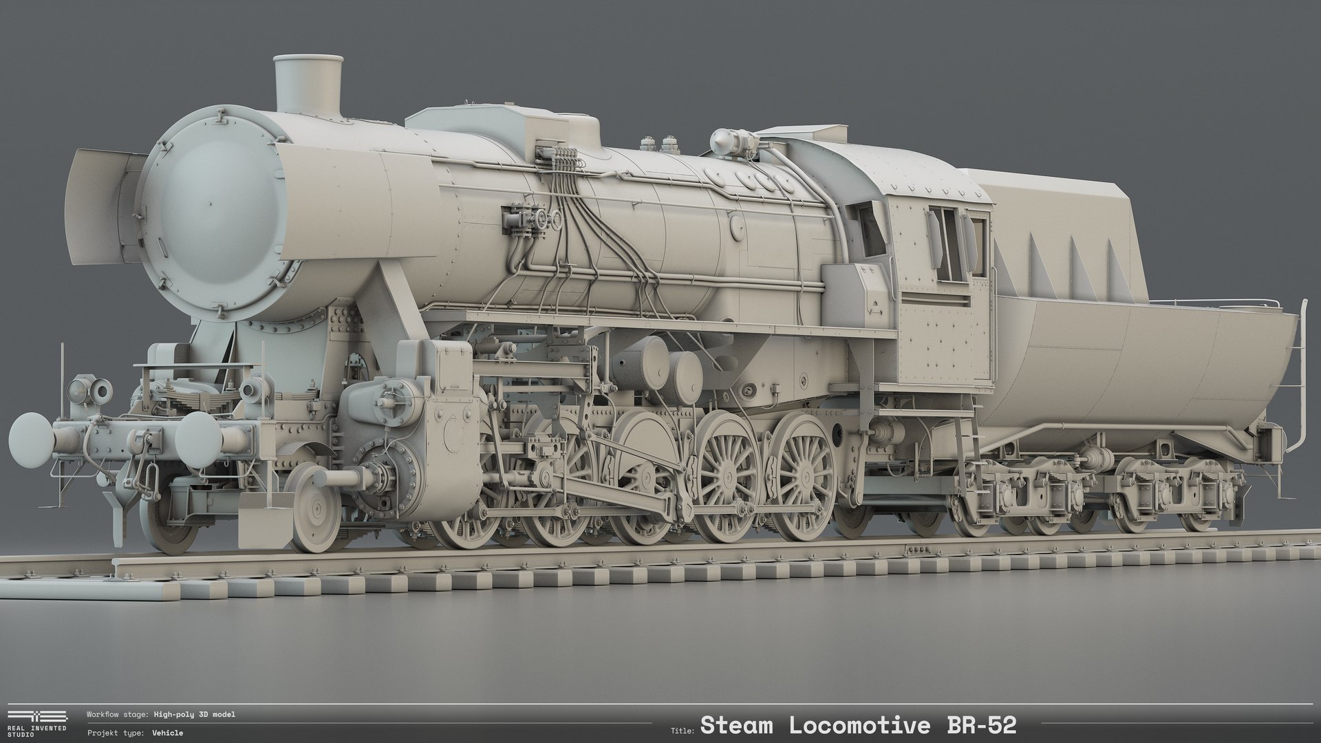 3D Steam Locomotive BR-52 - TurboSquid 2277981