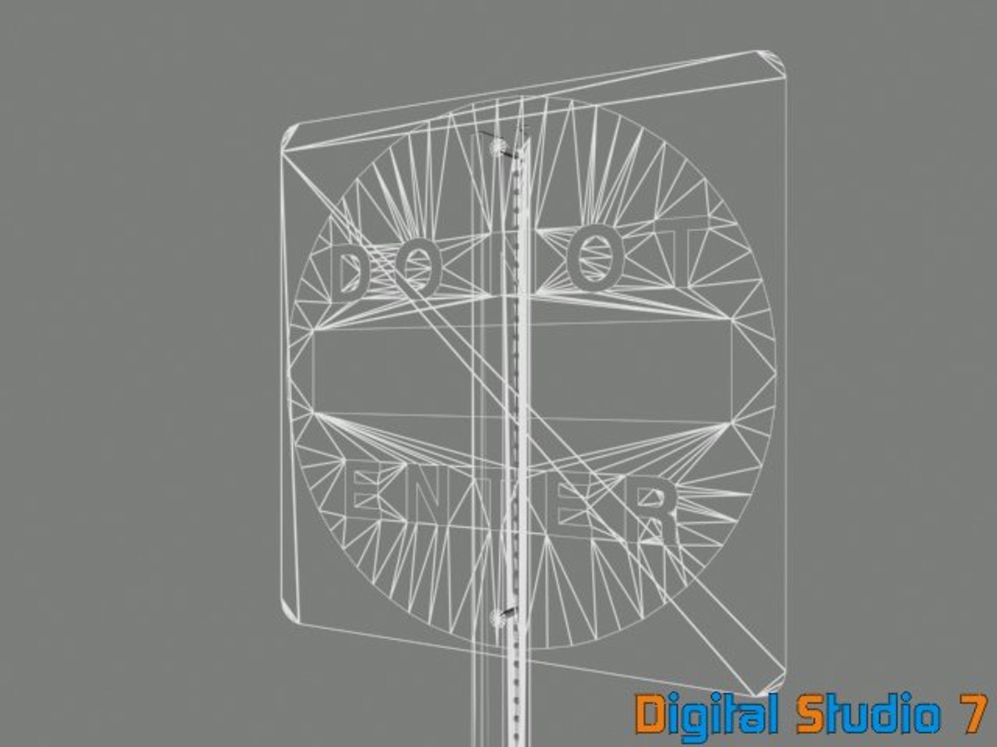 enter sign 3d model
