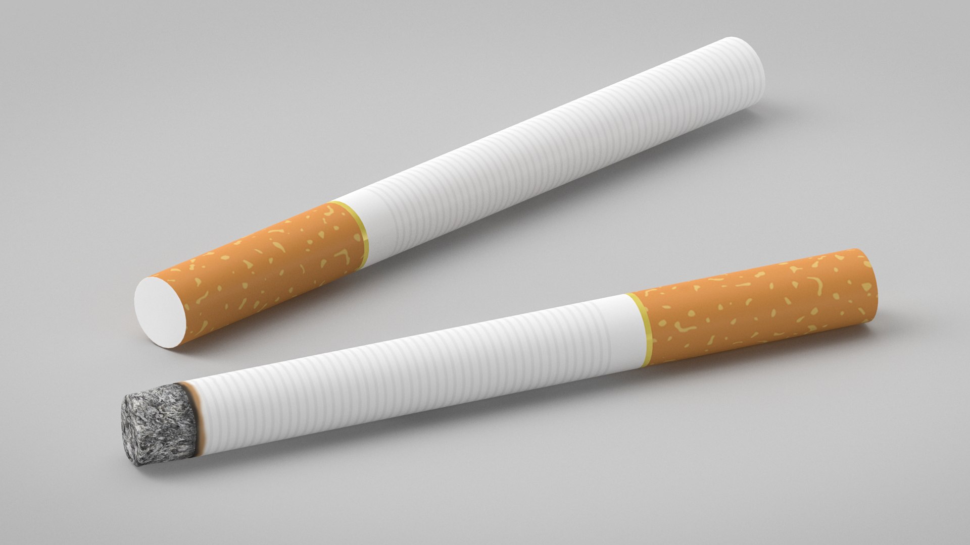 3D New And Used Cigarette Set Model - TurboSquid 2012799