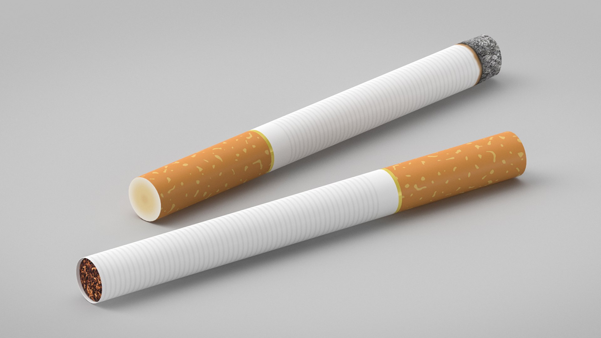 3D New And Used Cigarette Set Model - TurboSquid 2012799