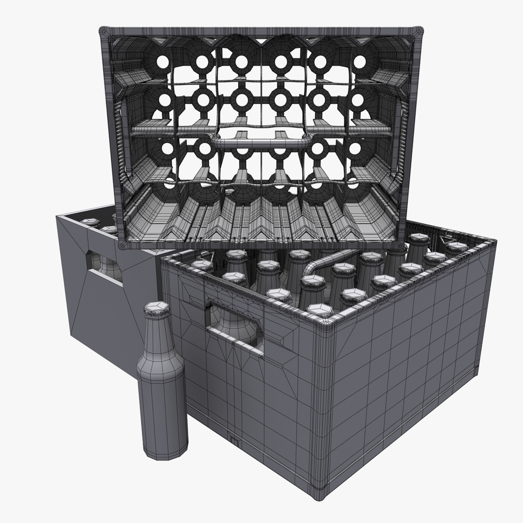 Beer Bottles Crate 3d Dxf