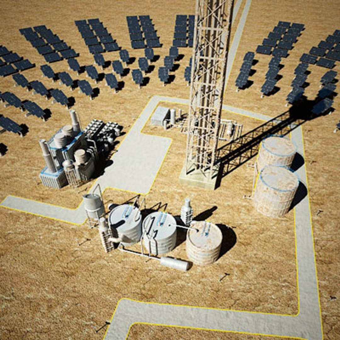Solar Power Station 3d Model