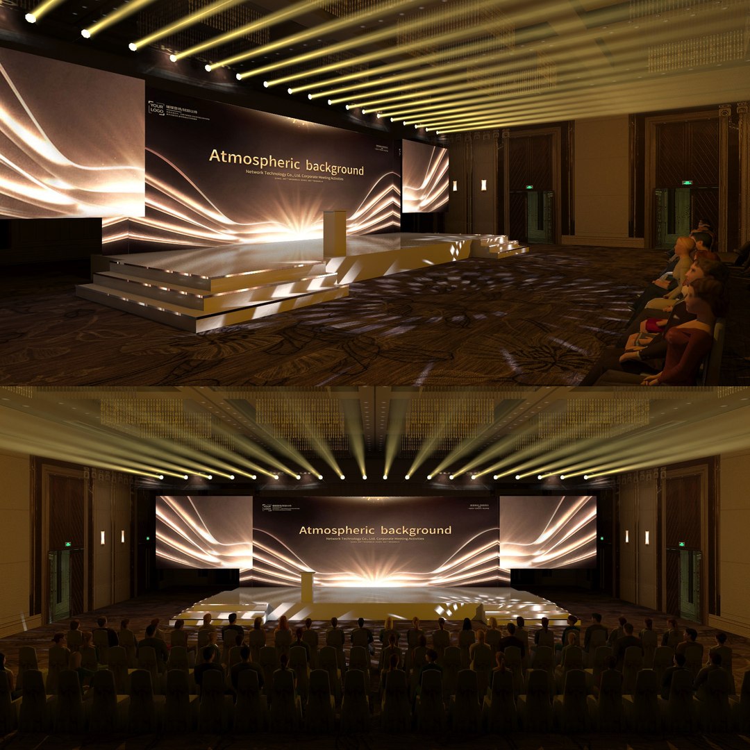 3D Stage Truss Meeting Hall Wedding Show Concert Party Model ...