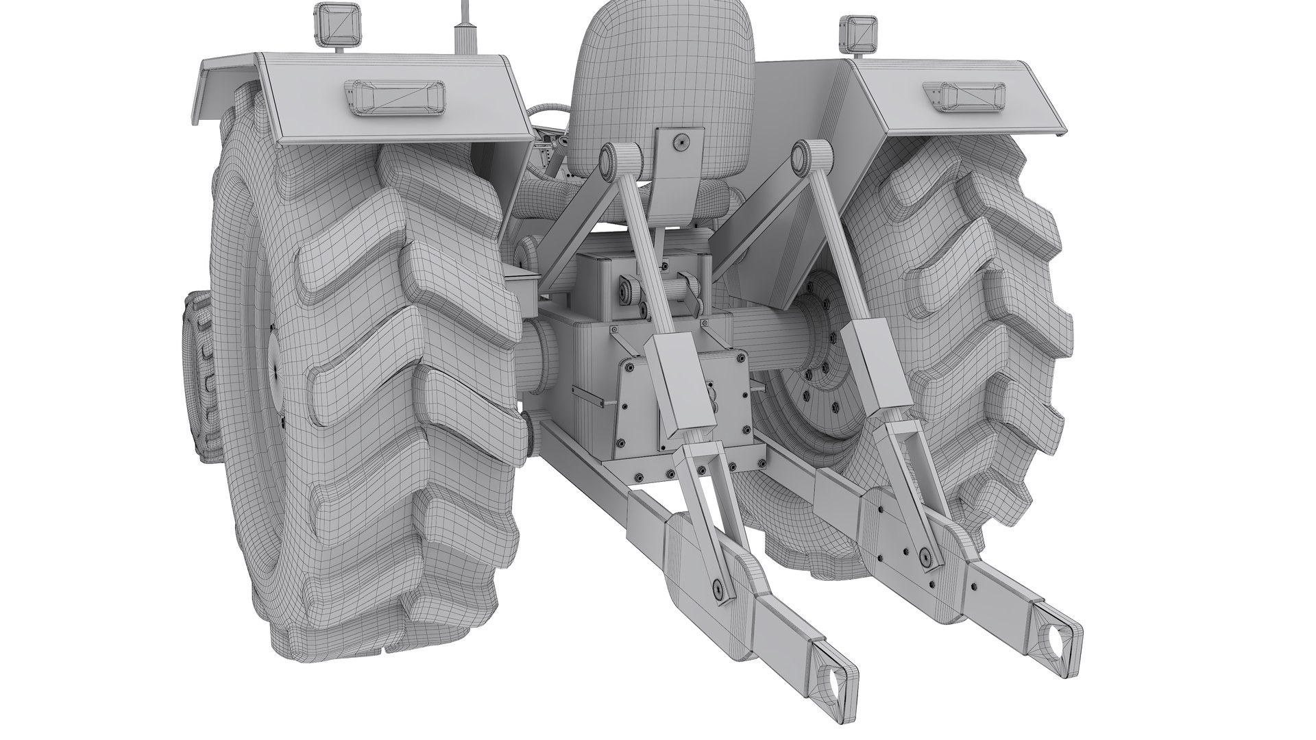 3D Old Tractor - TurboSquid 2279977