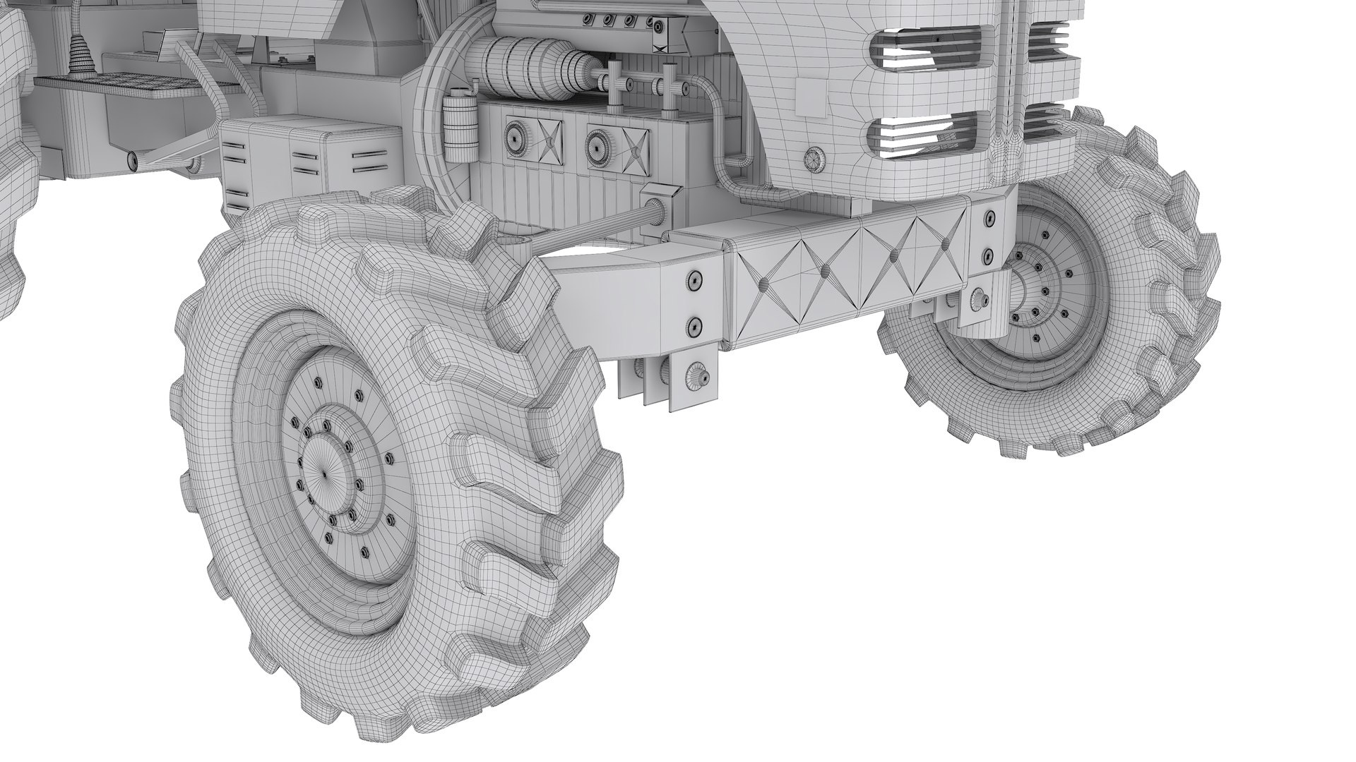 3D Old Tractor - TurboSquid 2279977