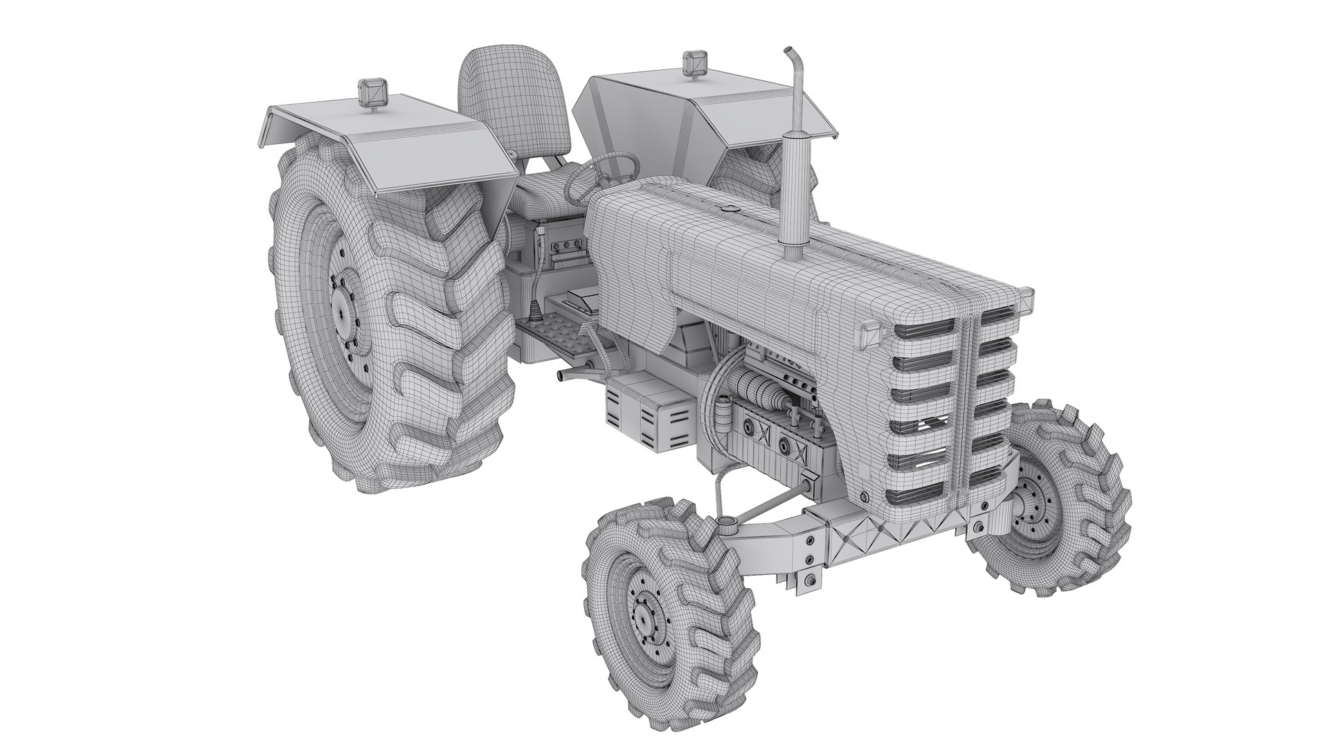 3D Old Tractor - TurboSquid 2279977