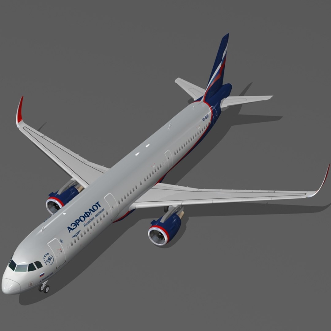 3D Model Airbus A321neo Aeroflot A321 - TurboSquid 1263943