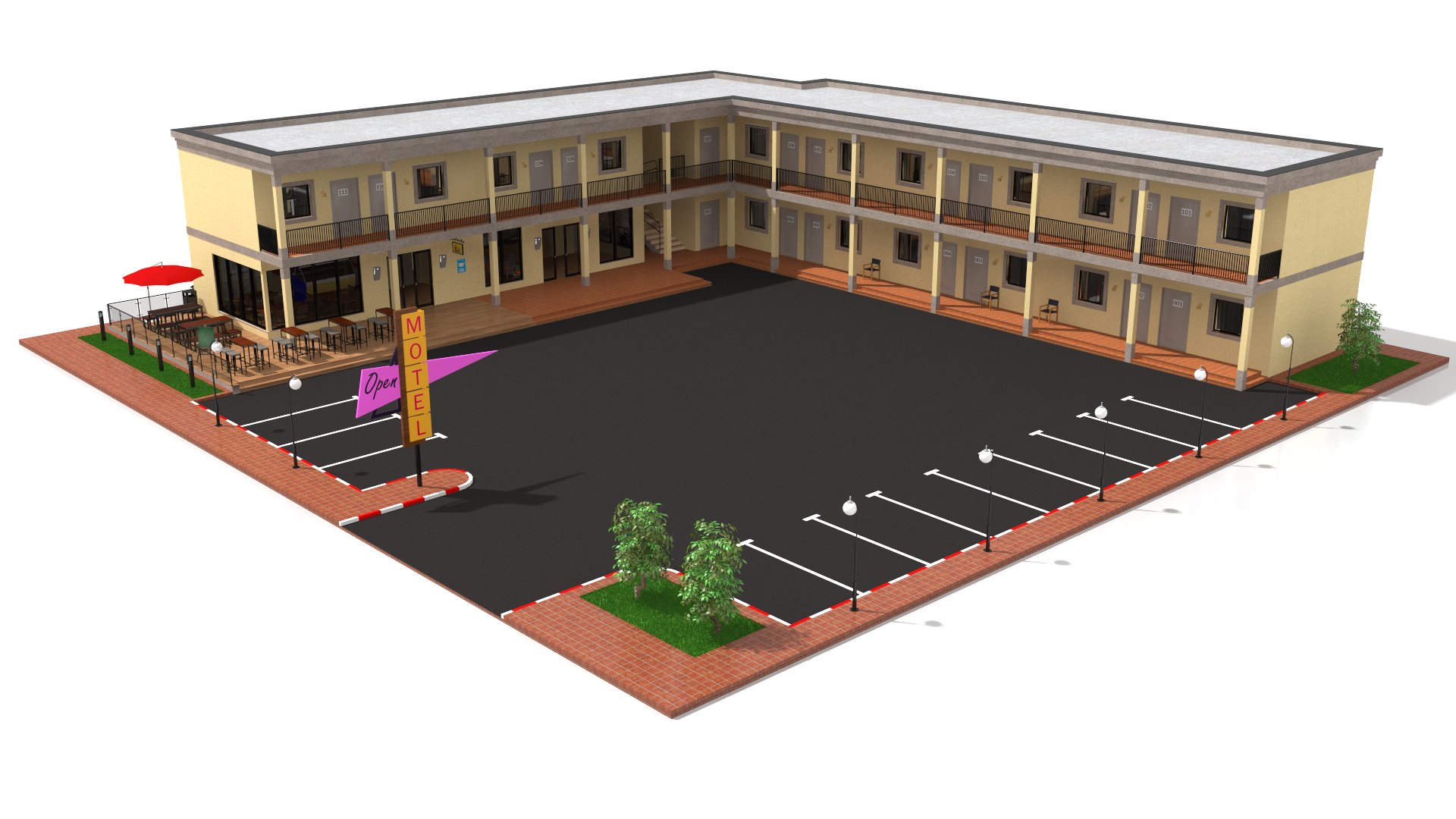 Motel 3D - TurboSquid 1784672