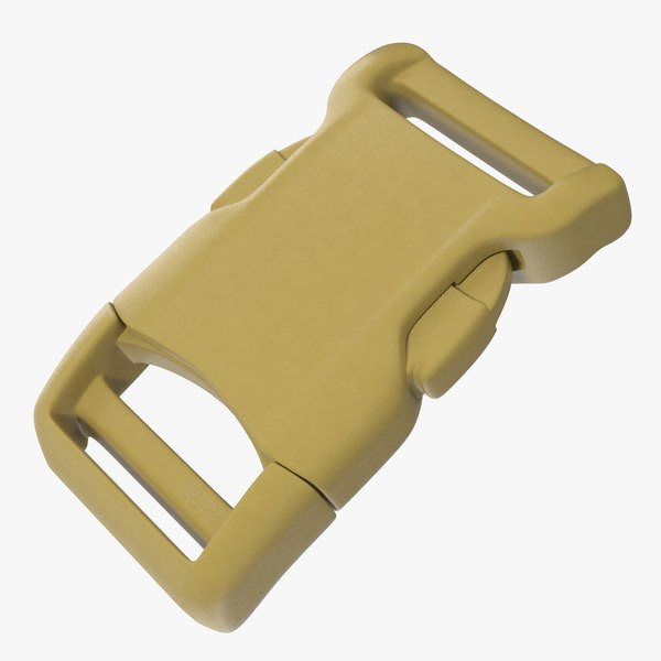 Contoured Side Release Plastic Buckle Khaki 3D model - TurboSquid 1781634