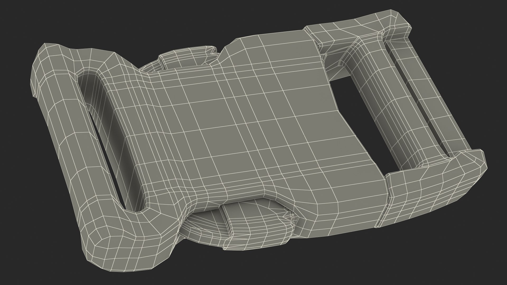 Contoured Side Release Plastic Buckle Khaki 3D Model - TurboSquid 1781634