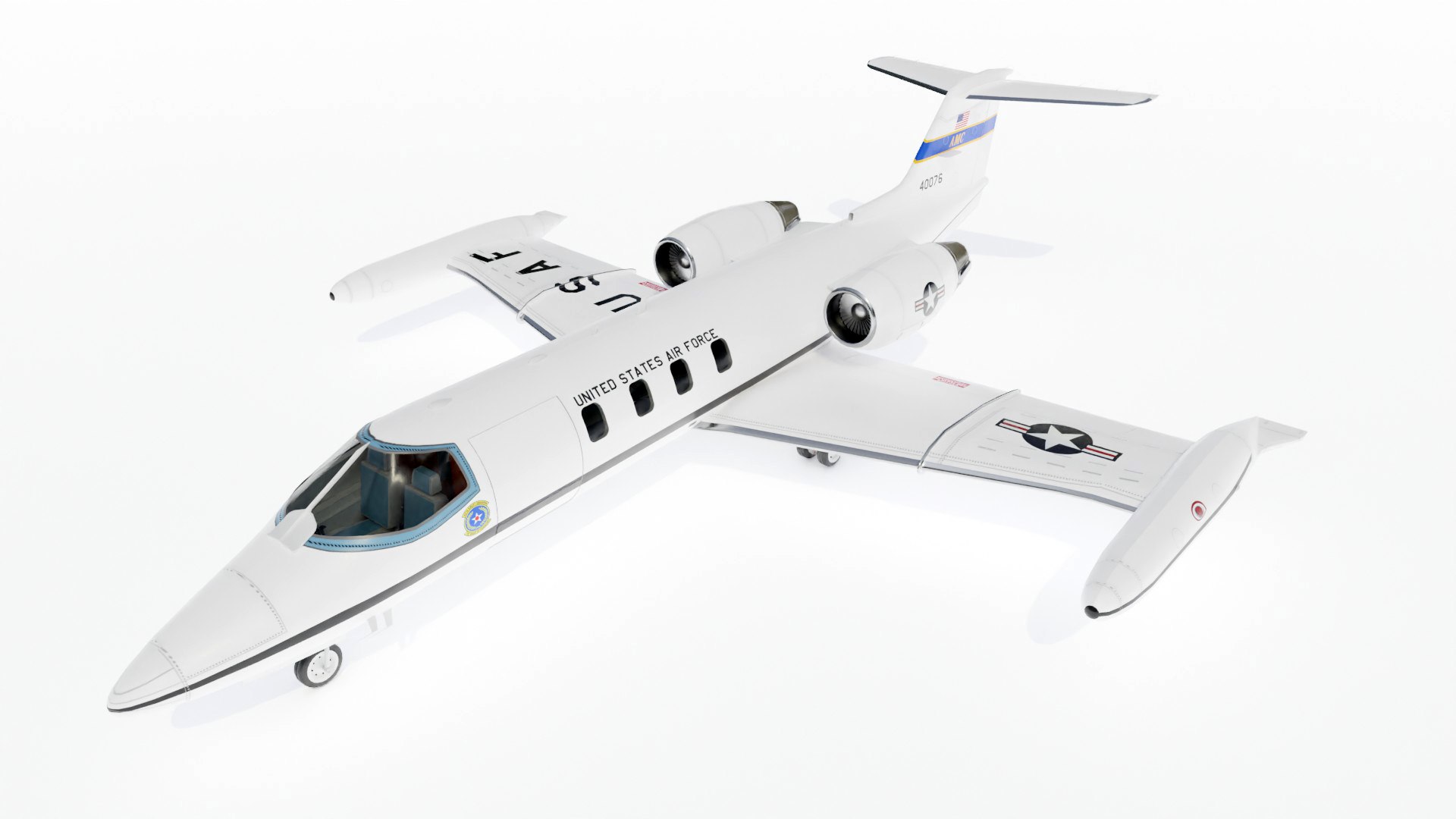 C21a Lear Jet Air Force 3d Model