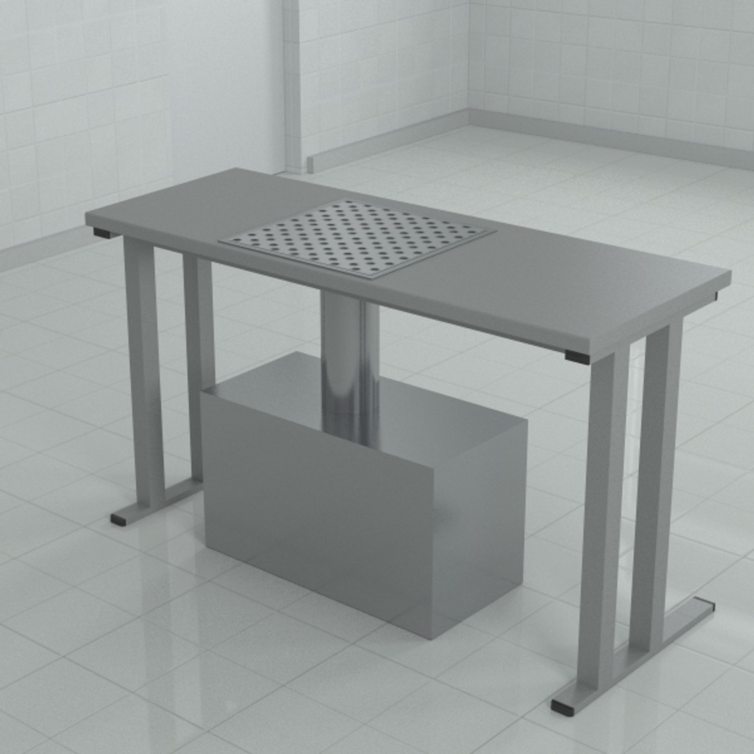 3d model table integrated working surface