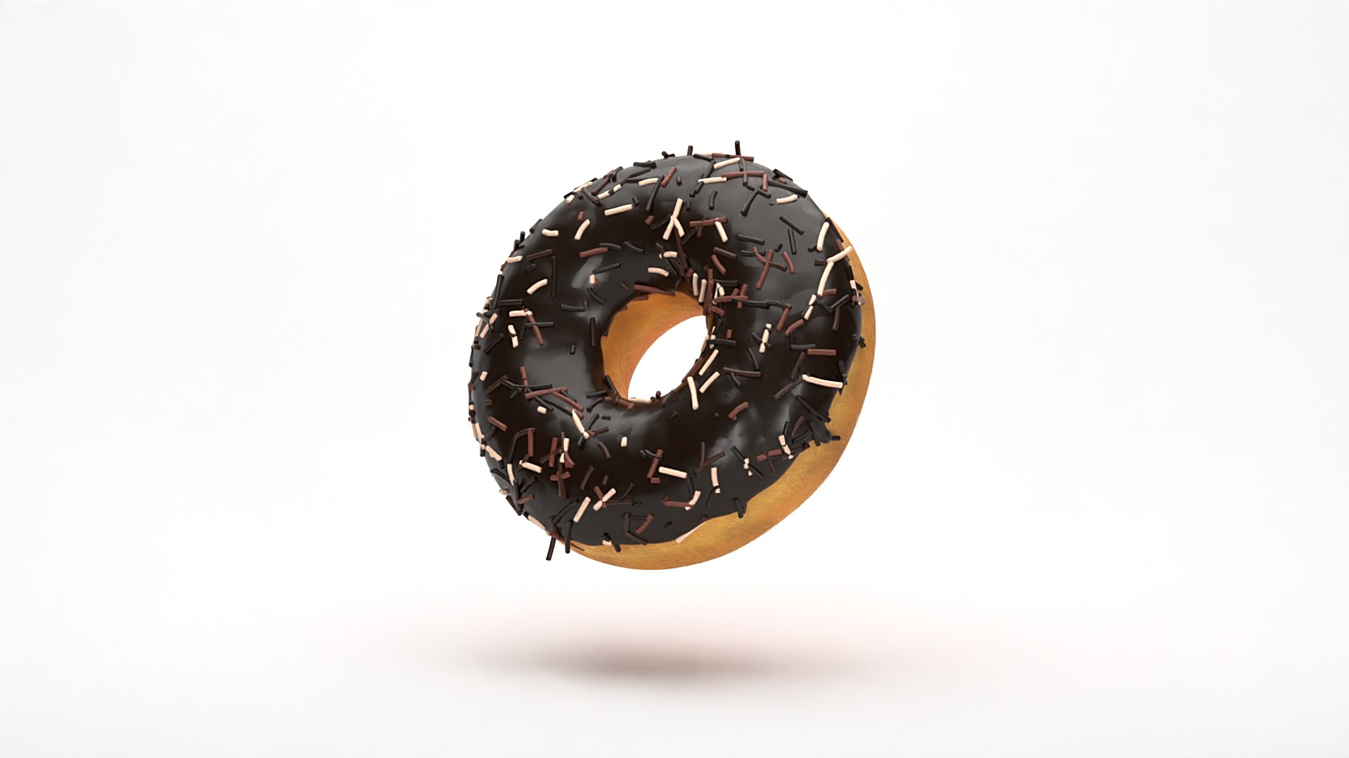 3D Sprinkle Chocolate Donut - TurboSquid 1885458