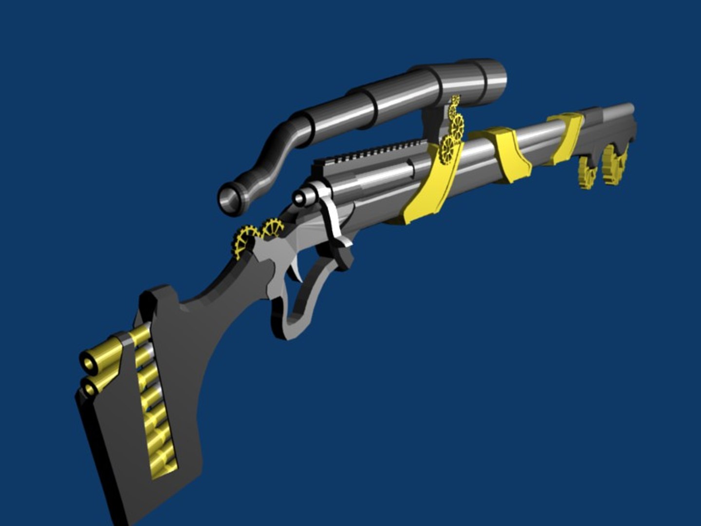 3d Model Rifle Fantasy