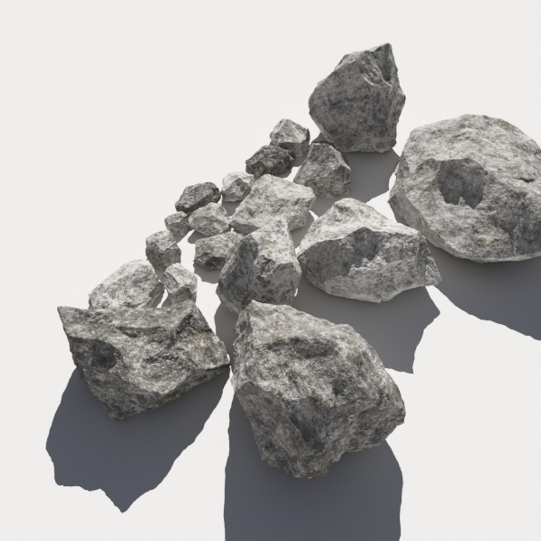 3d Jagged Rocks Stones - Model