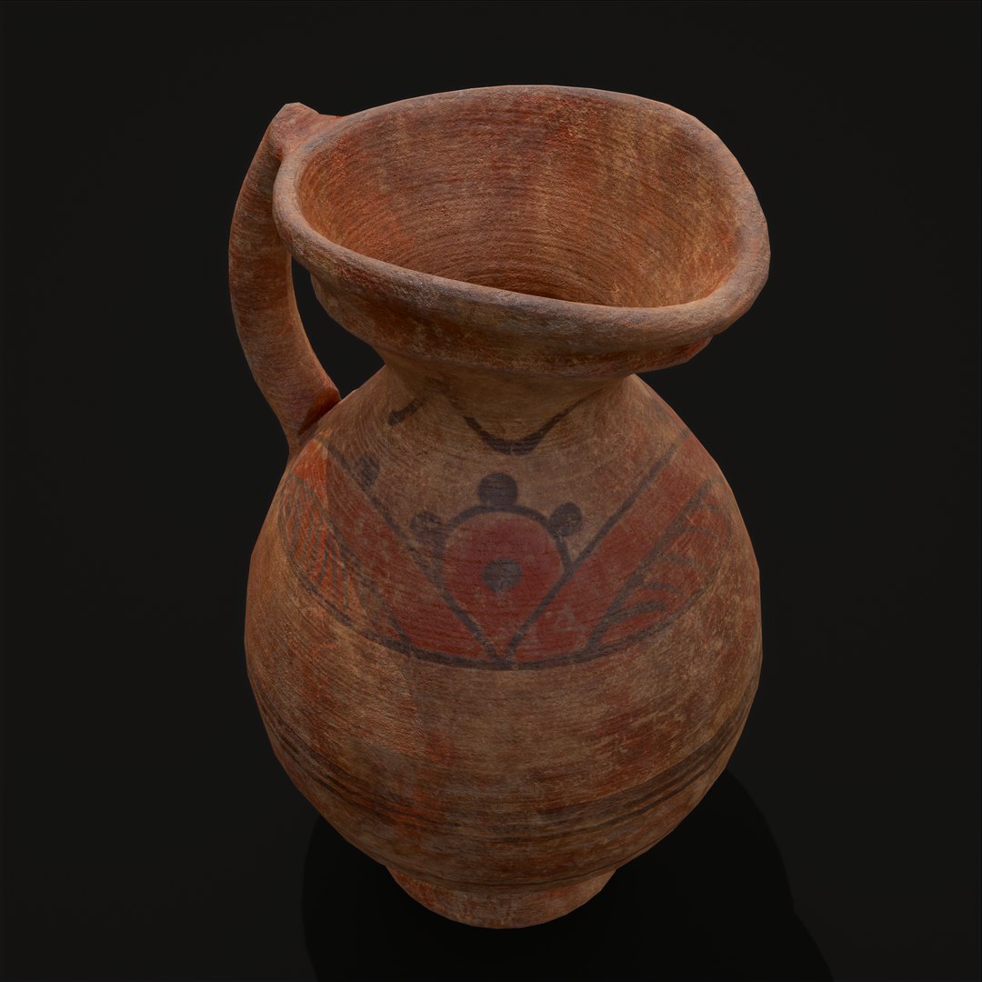 Decorated Medieval Earthenware Pitcher 3D Model - TurboSquid 1955795