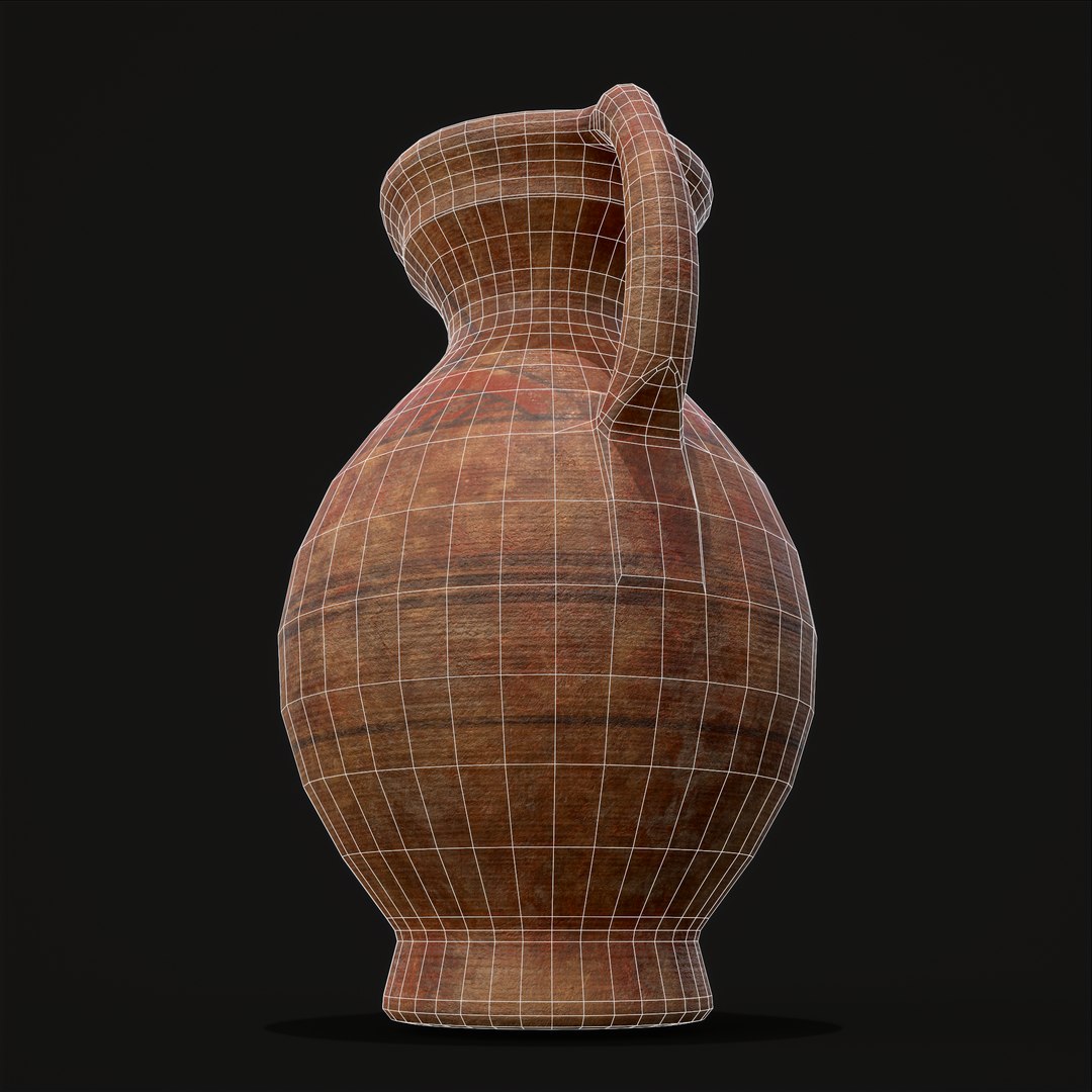 Decorated Medieval Earthenware Pitcher 3D Model - TurboSquid 1955795