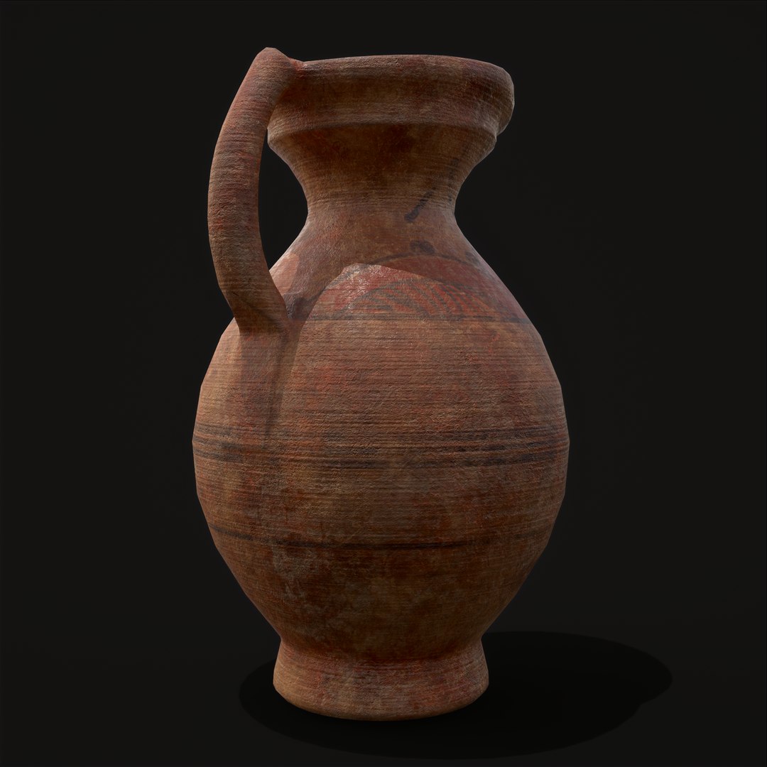 Decorated Medieval Earthenware Pitcher 3D Model - TurboSquid 1955795
