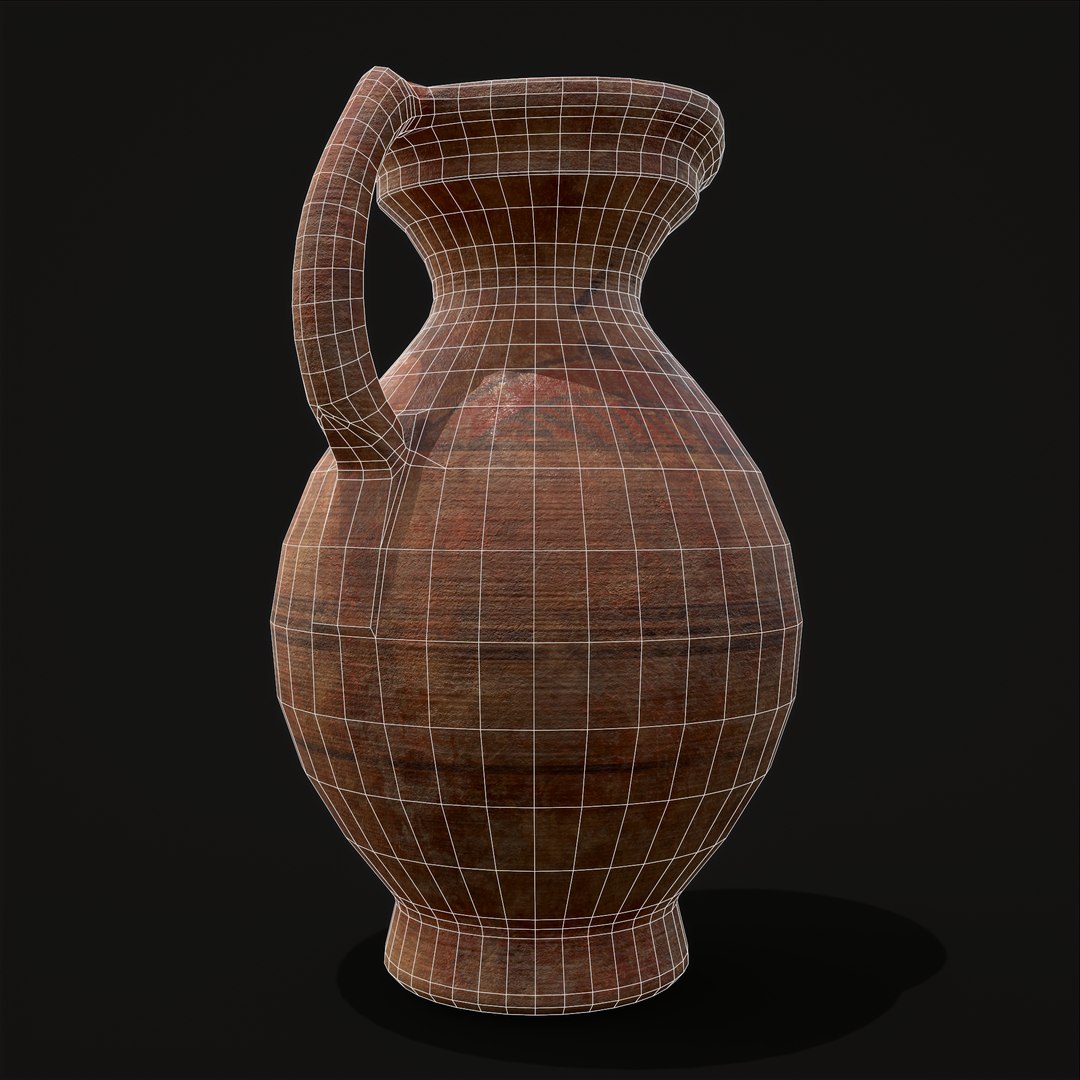 Decorated Medieval Earthenware Pitcher 3D Model - TurboSquid 1955795