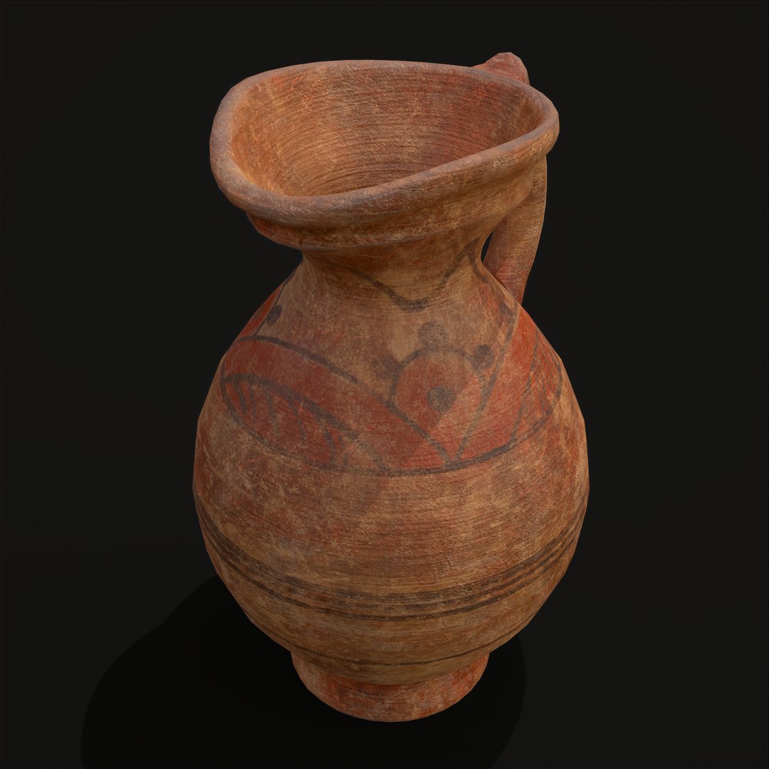 Decorated Medieval Earthenware Pitcher 3D Model - TurboSquid 1955795