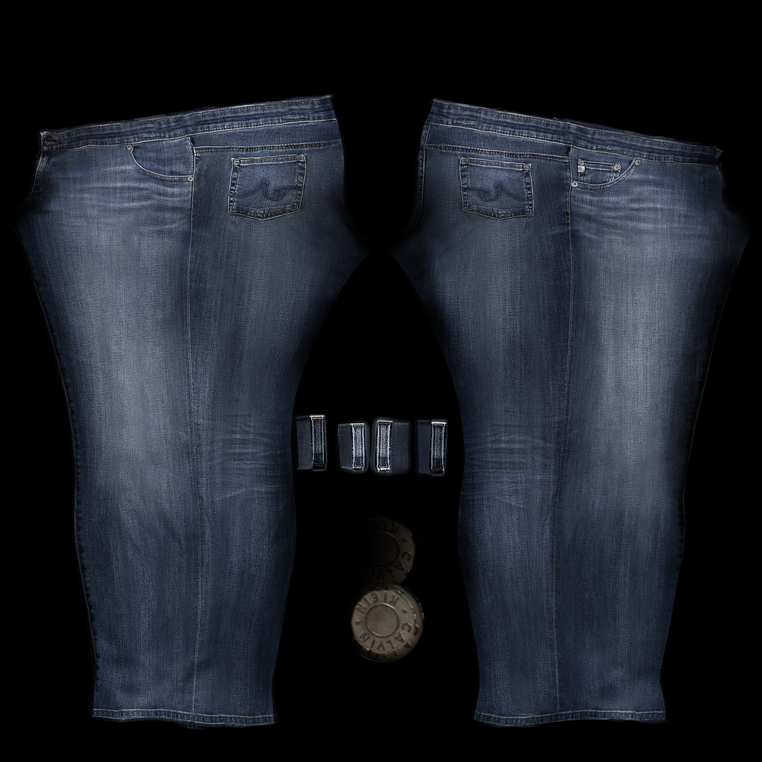 3D Womens Skinny Unbuttoned Jeans model - TurboSquid 1755409