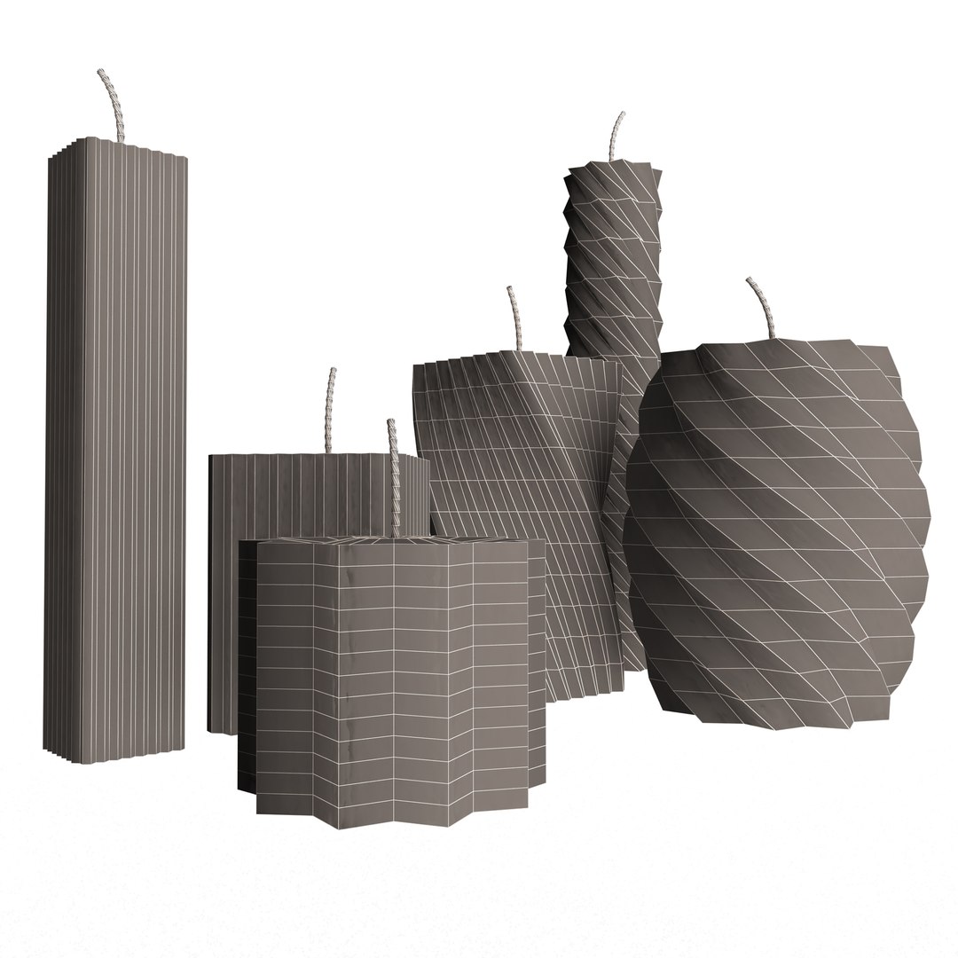 3D Model Candle Collection - TurboSquid 1849094