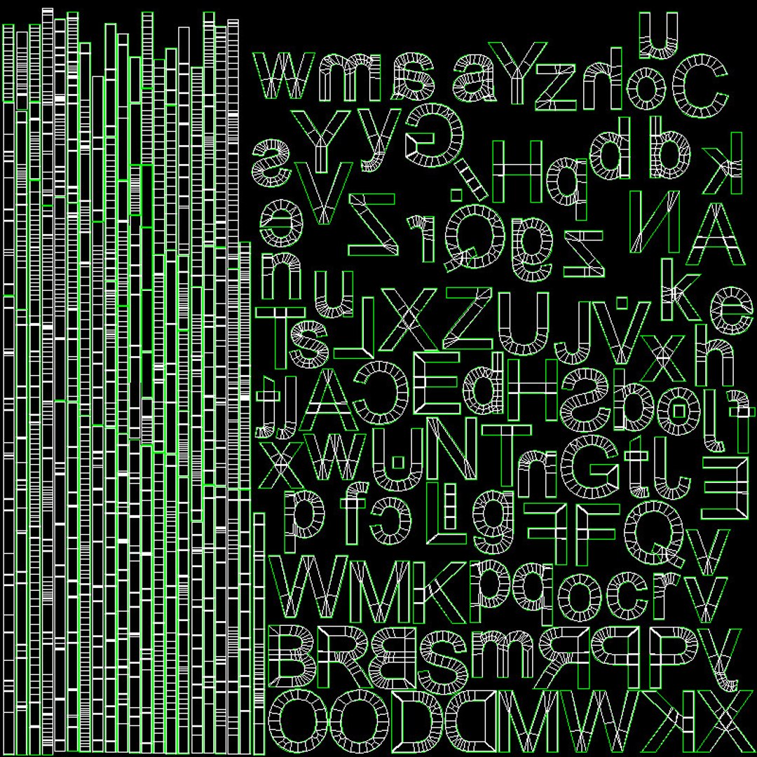 max arial alphabet letters