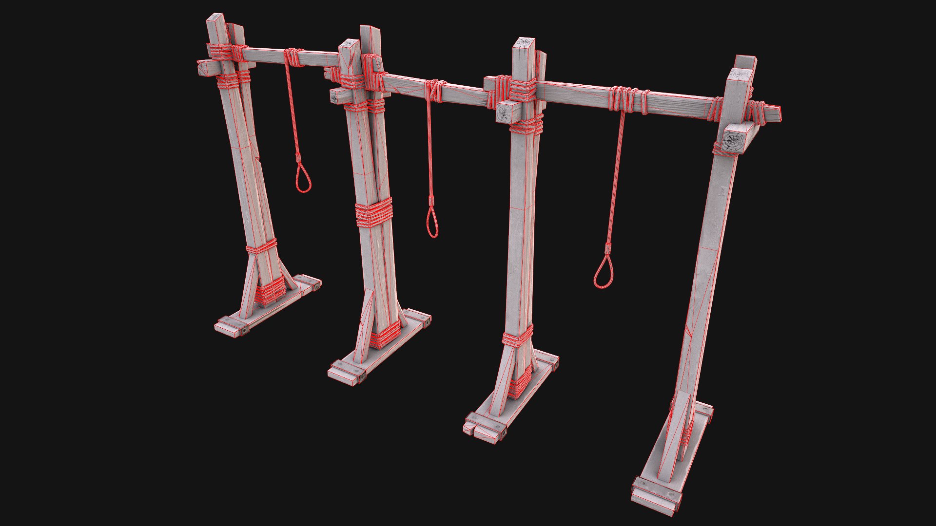 3D Medieval Gallows Torture model - TurboSquid 1992050