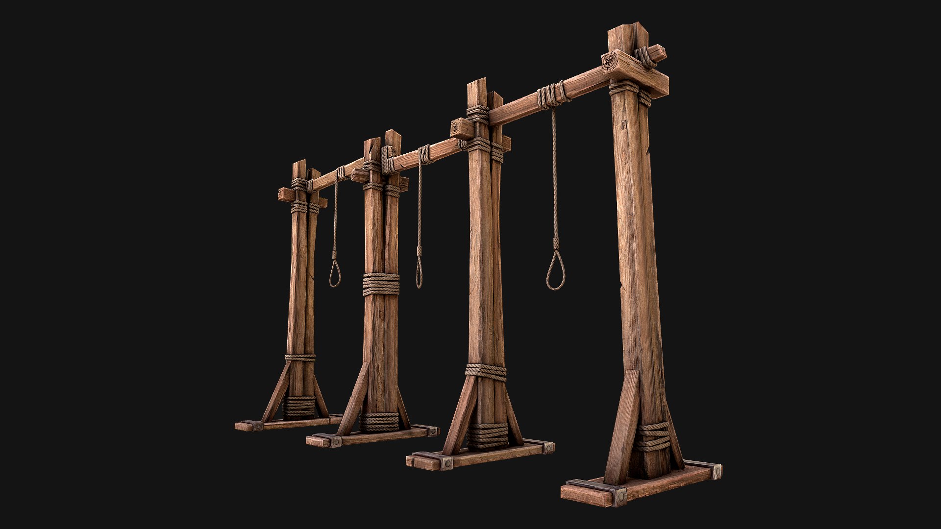 3D Medieval Gallows Torture model - TurboSquid 1992050