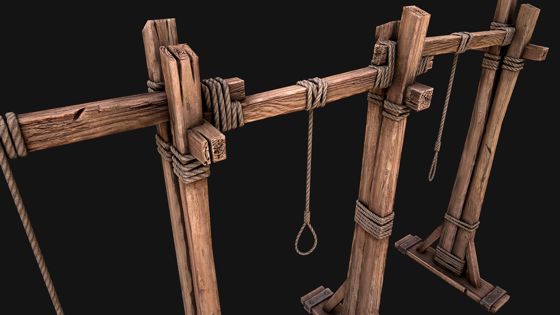3D Medieval Gallows Torture model - TurboSquid 1992050