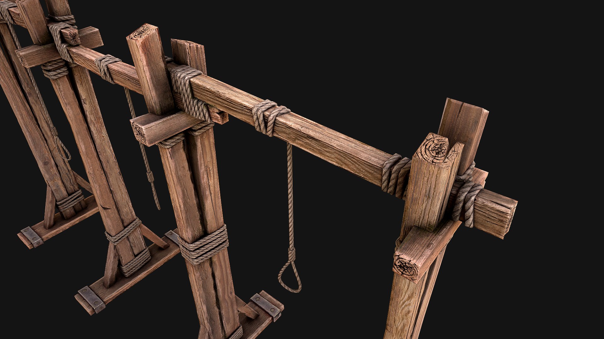 3D Medieval Gallows Torture model - TurboSquid 1992050